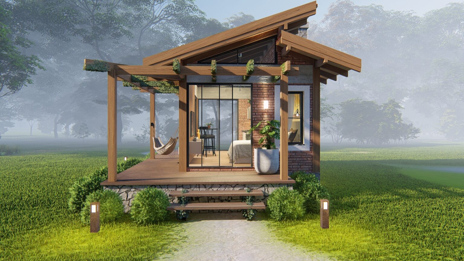 Projeto Tiny House Chalé Romã – Planta Pronta – Arquimobi – Arquitetura ...