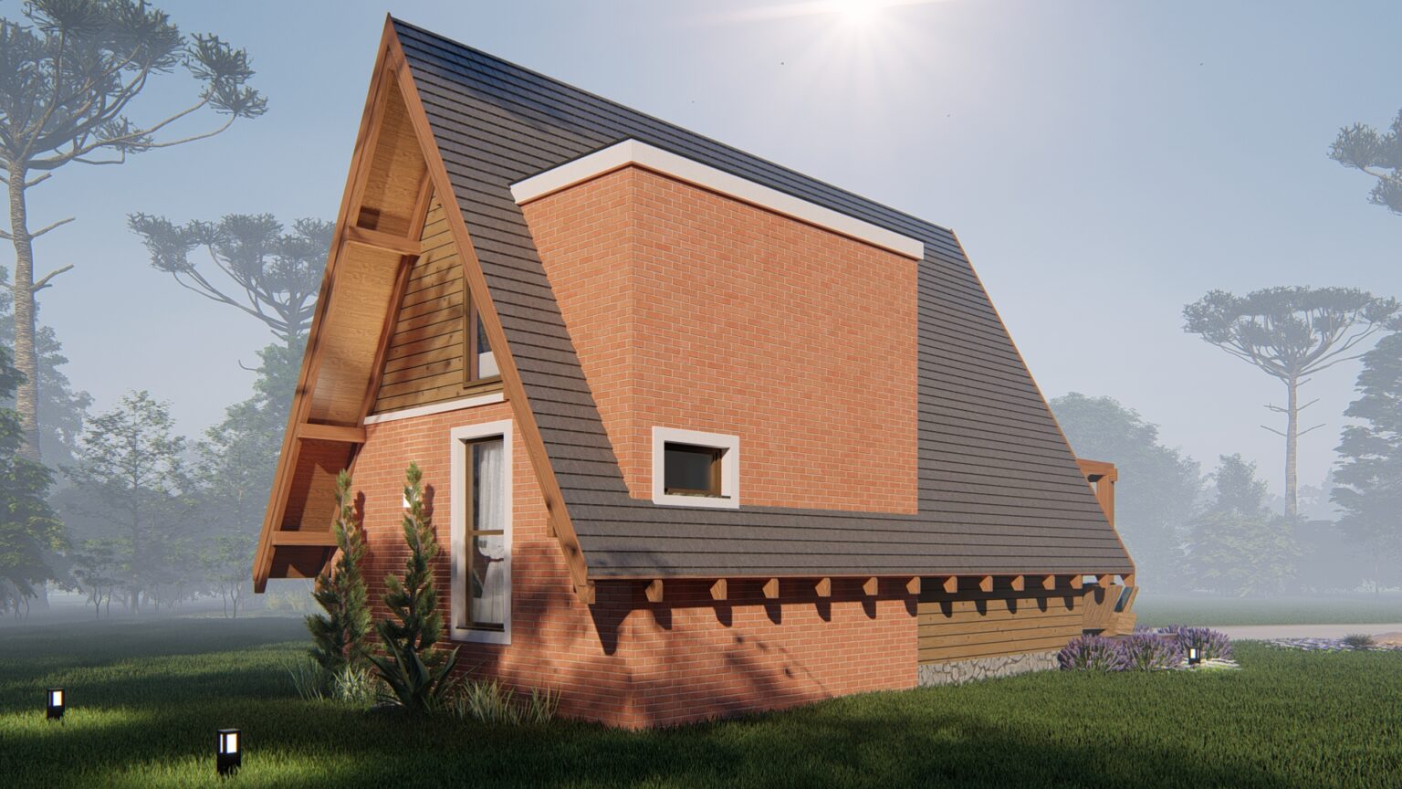 Projeto Chalé Suíça – Planta Pronta – Arquimobi – Arquitetura e Engenharia