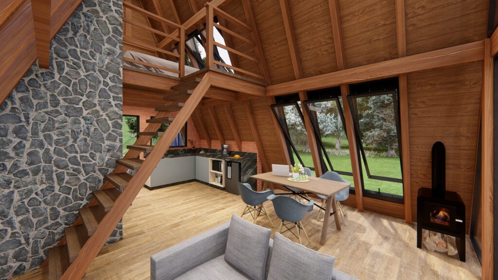 Projeto Chalé Alpino – Planta Pronta – Arquimobi – Arquitetura e Engenharia